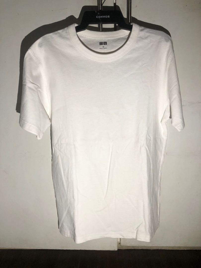 Uniqlo U Plain White Tee, Men's Fashion, Tops & Sets, Tshirts & Polo ...