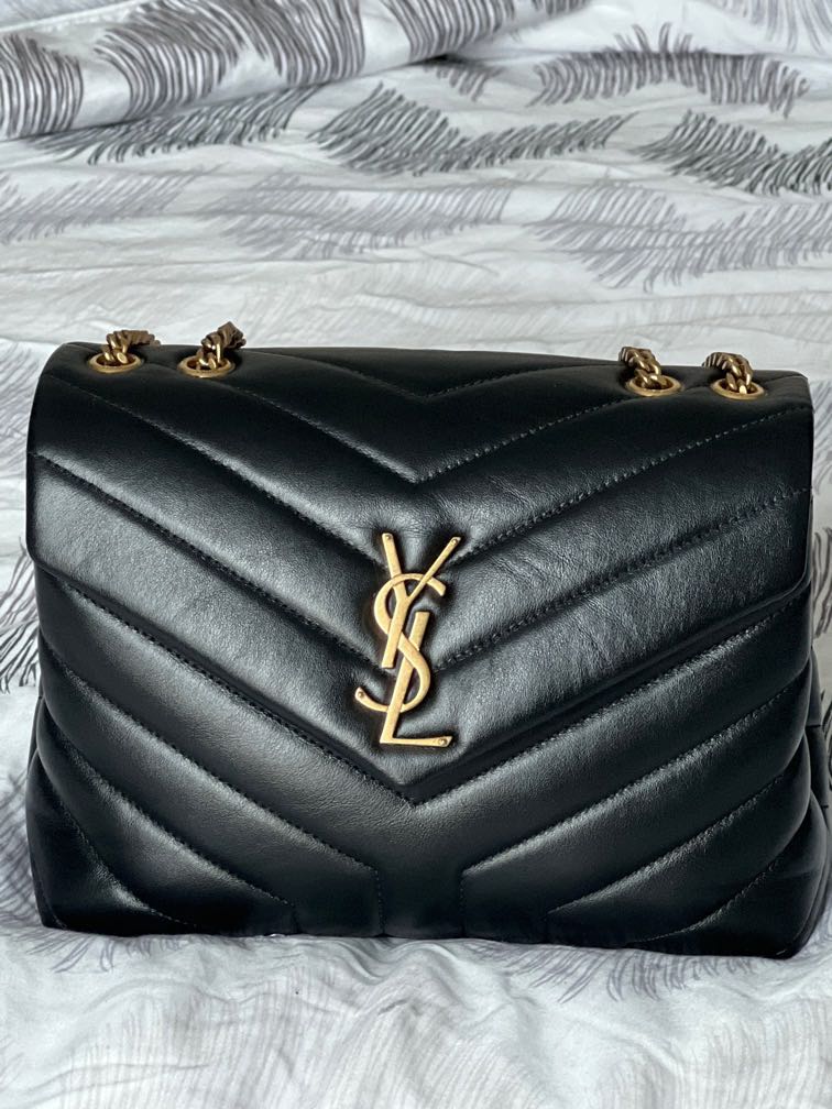 Ysl Lou Lou Gold Small Saint Laurent, Women's Fashion, Bags & Wallets ...
