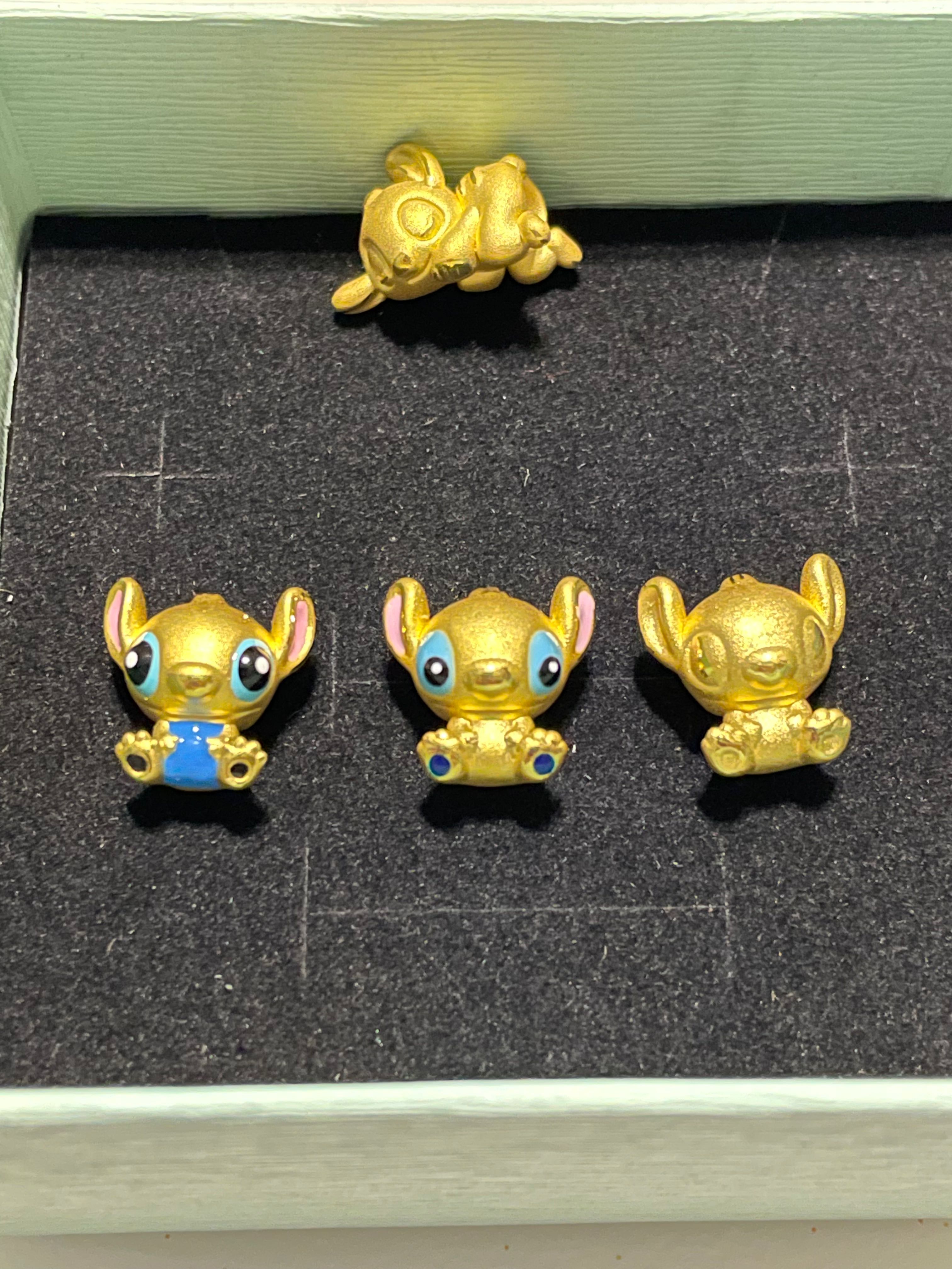 999 gold-Stitch, Women's Fashion, Jewelry & Organisers, Charms on Carousell