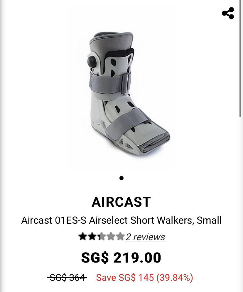 Aircast Foot Cast Walker Short Small Size, Health & Nutrition ...