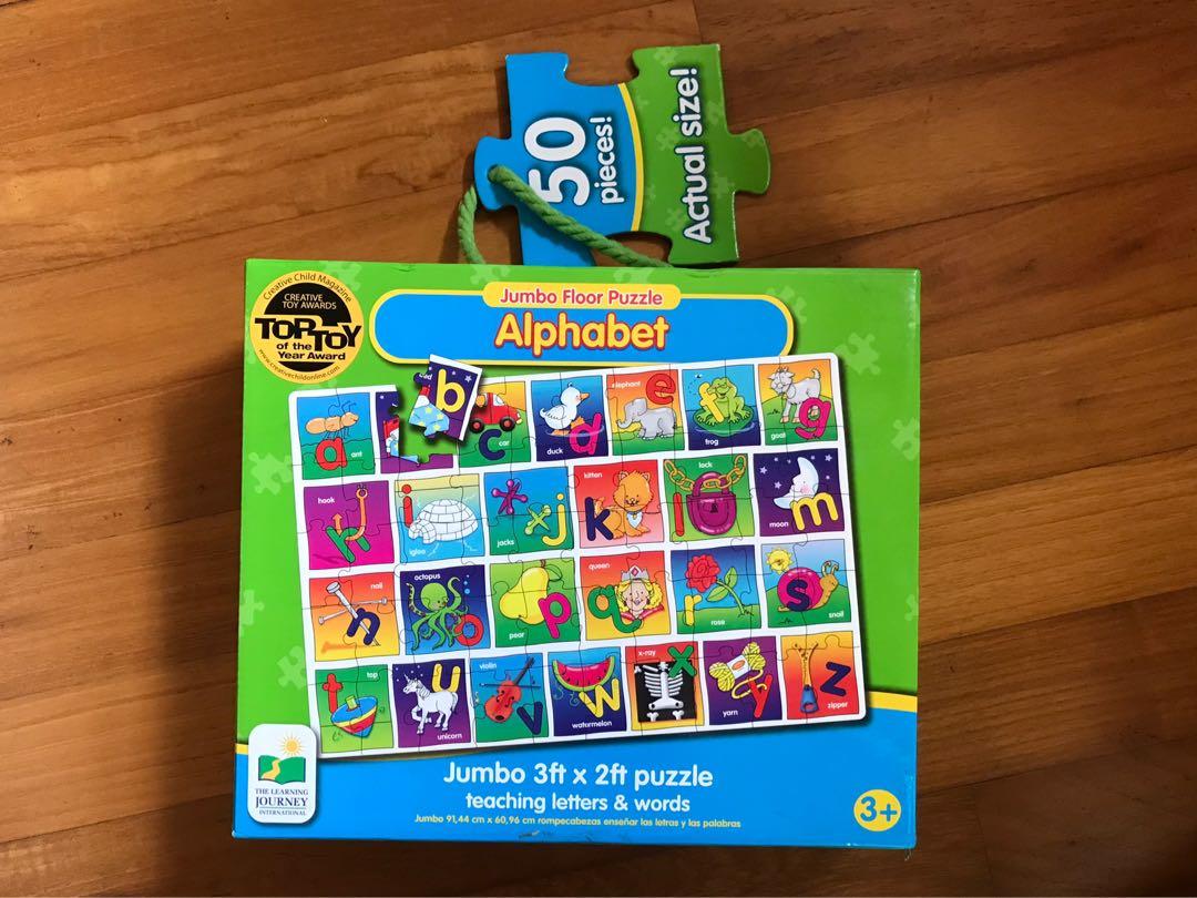 Alphabet Jumbo Floor puzzle - kids jigsaw, Hobbies & Toys, Toys & Games ...