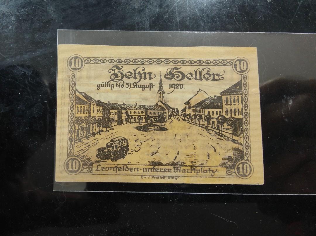 Austria Notgeld 1920 10 Heller Banknote Currency XF, Hobbies & Toys ...