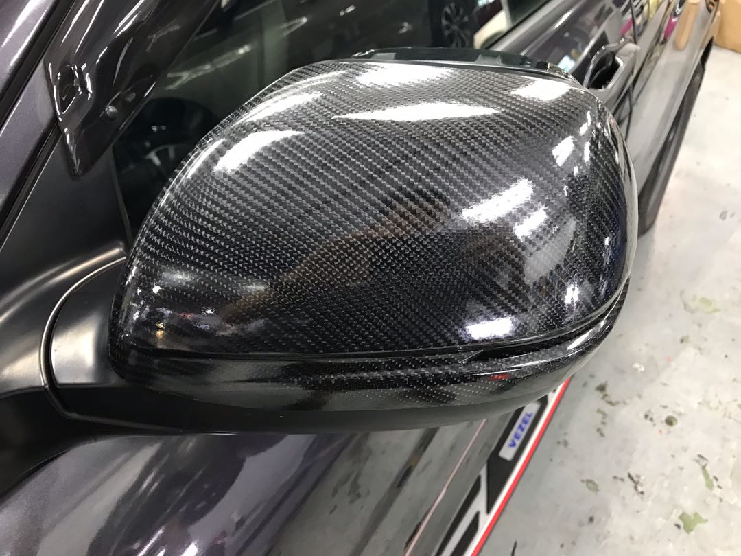 Vezel side mirror carbon sticker wrap/ Vezel carbon side mirror/ carbon ...