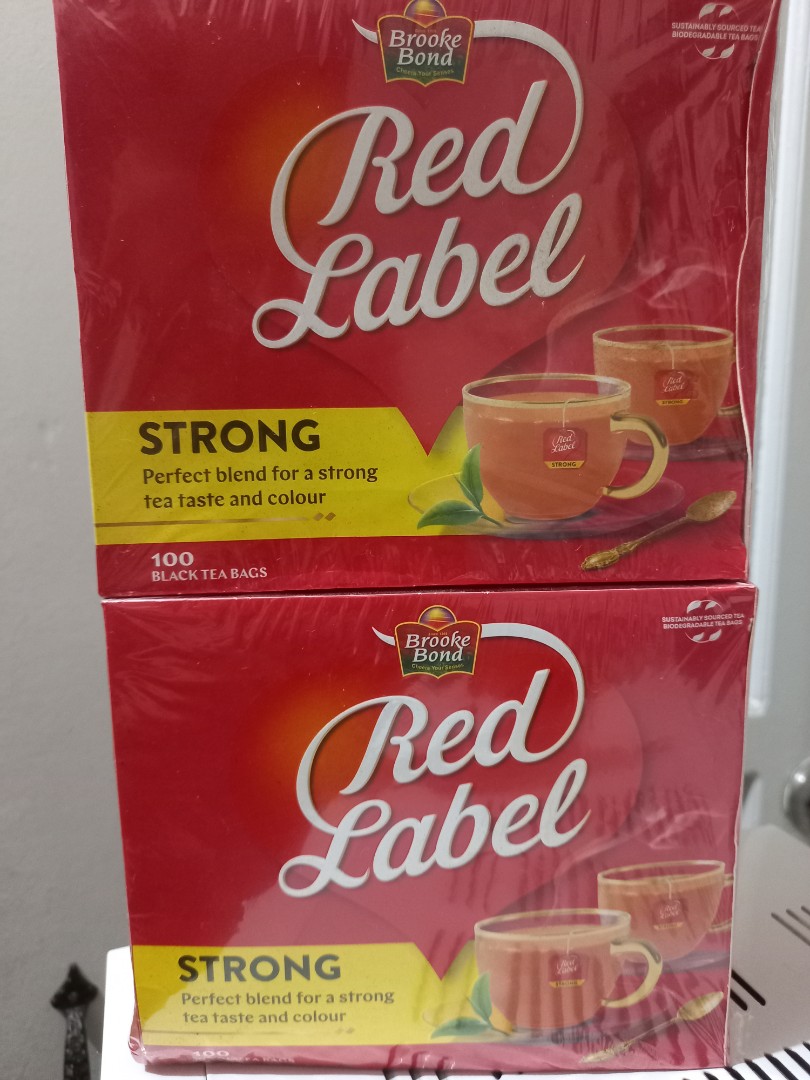 Brooke Bond Red Label Strong Black Tea 100 sachets, Food & Drinks ...