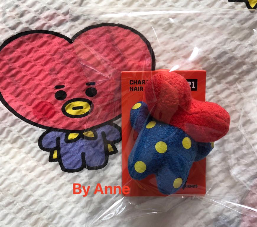 BT21 Tata Lying doll hairtie, Hobbies & Toys, Memorabilia ...