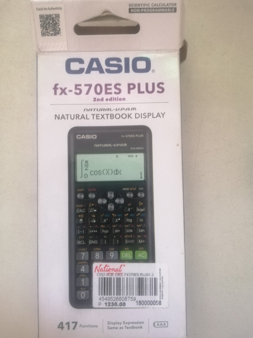 Casio fx-570ES PLUS 2nd Edition, Computers & Tech, Office & Business ...