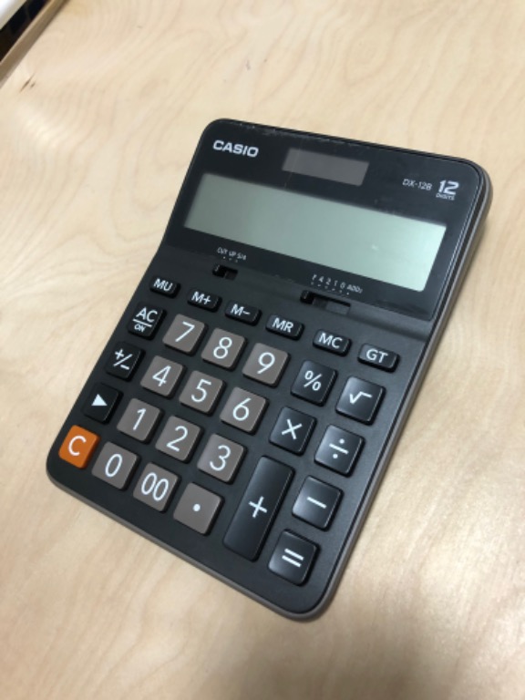 Casio Value Series 12Digits Calculator Black DX-12B, Hobbies & Toys ...