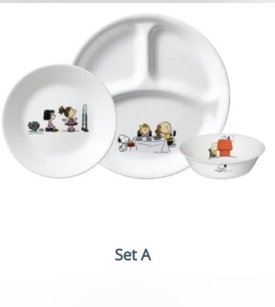Corelle x Peanuts Limited Edition 3 Piece Set A BNIB, Furniture & Home ...