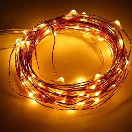 FREE MAILING - 10 metre warm white led copper string fairy Christmas ...