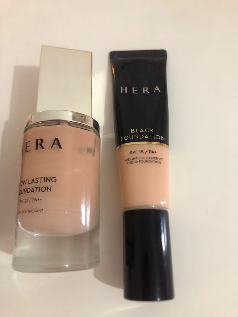 Hera black foundation/glow lasting foundation, Beauty & Personal Care ...