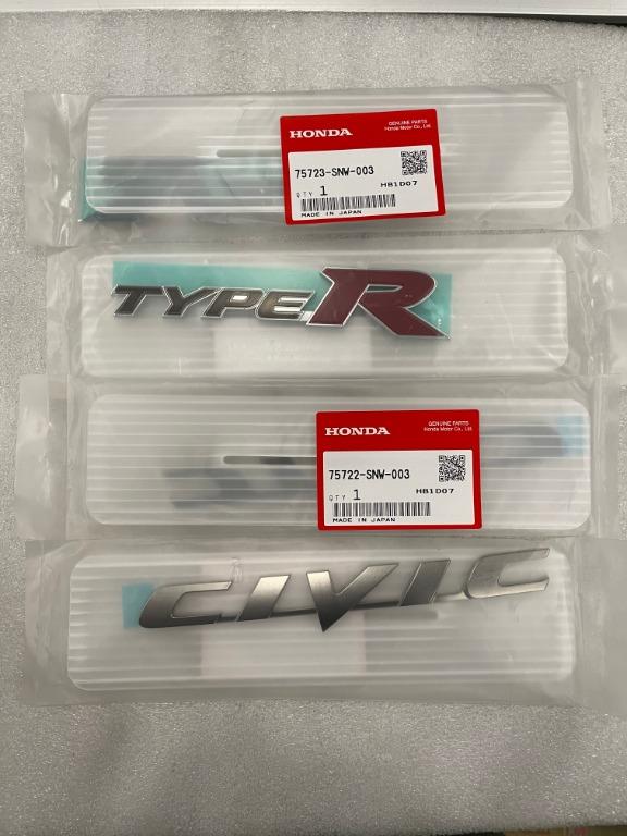 Honda Genuine Parts - Honda Civic FD2 (Type-R) Rear Emblem, Auto ...