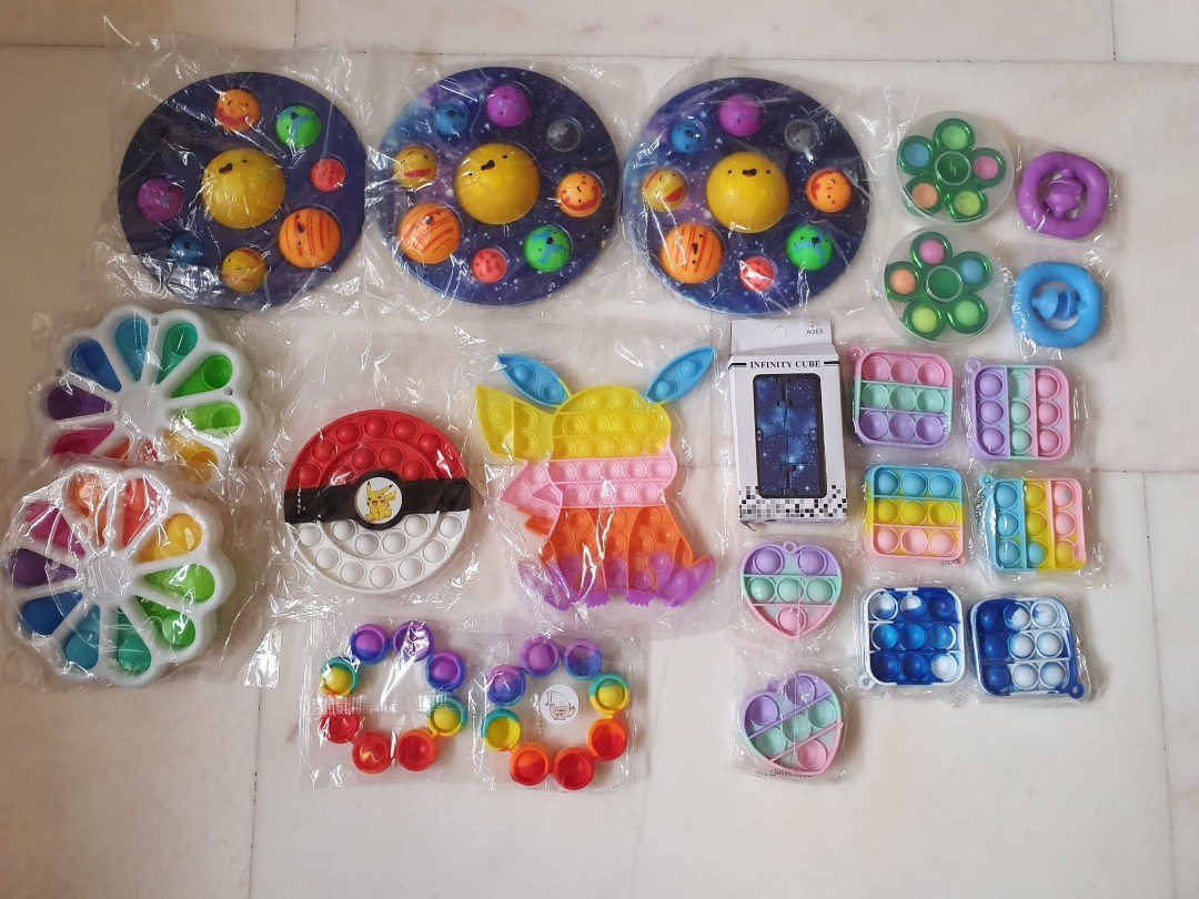 INSTOCKS FIDGET POP IT PLANET DIMPLE PIKACHU POKEMON INFINITY CUBE ...
