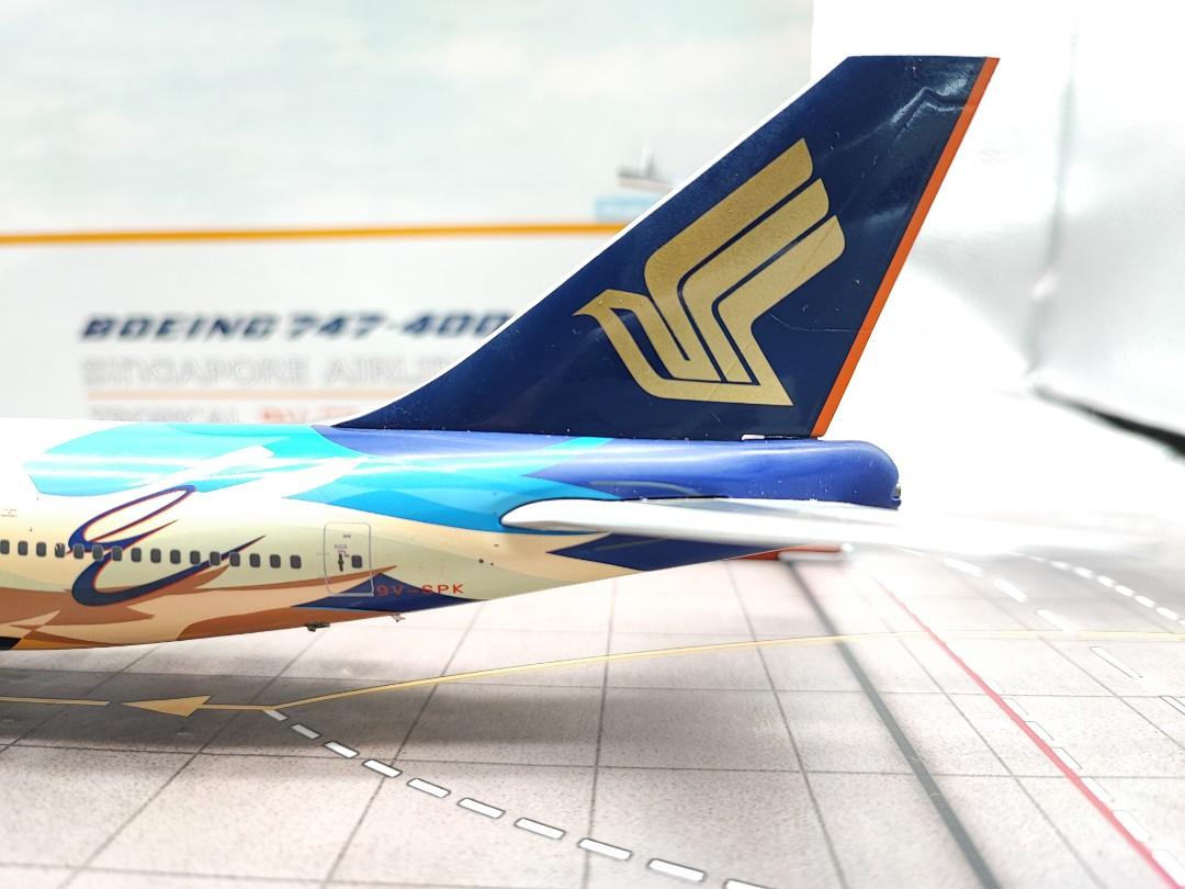 1:200 B747-400 Singapore Airline (Tropical Livery) 9V-SPK (SQ006 ...