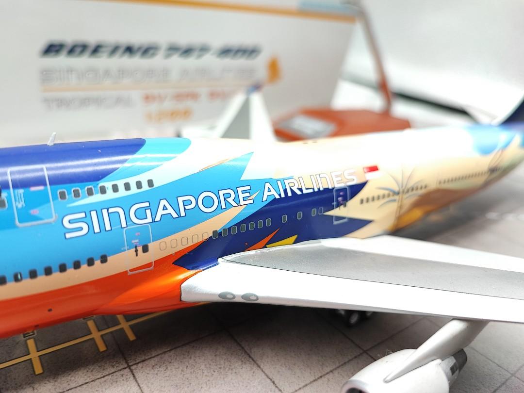 1:200 B747-400 Singapore Airline (Tropical Livery) 9V-SPK (SQ006 ...