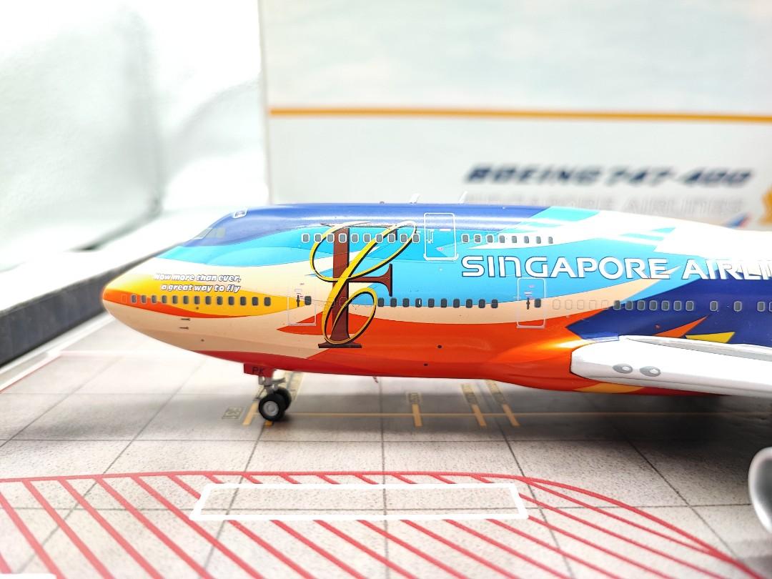 1:200 B747-400 Singapore Airline (Tropical Livery) 9V-SPK (SQ006 ...