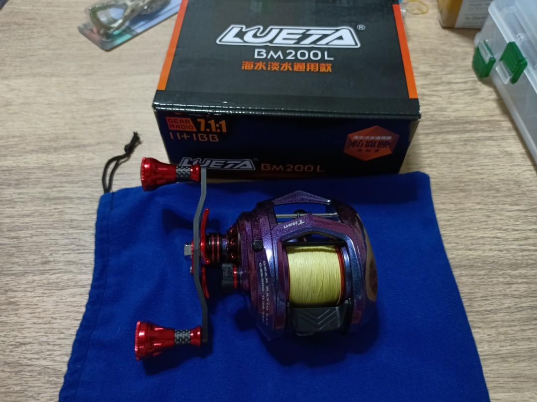 LUETA DM200L BR11+1 Gear ratio 7.1:1 Fishing casting reel, Sports ...