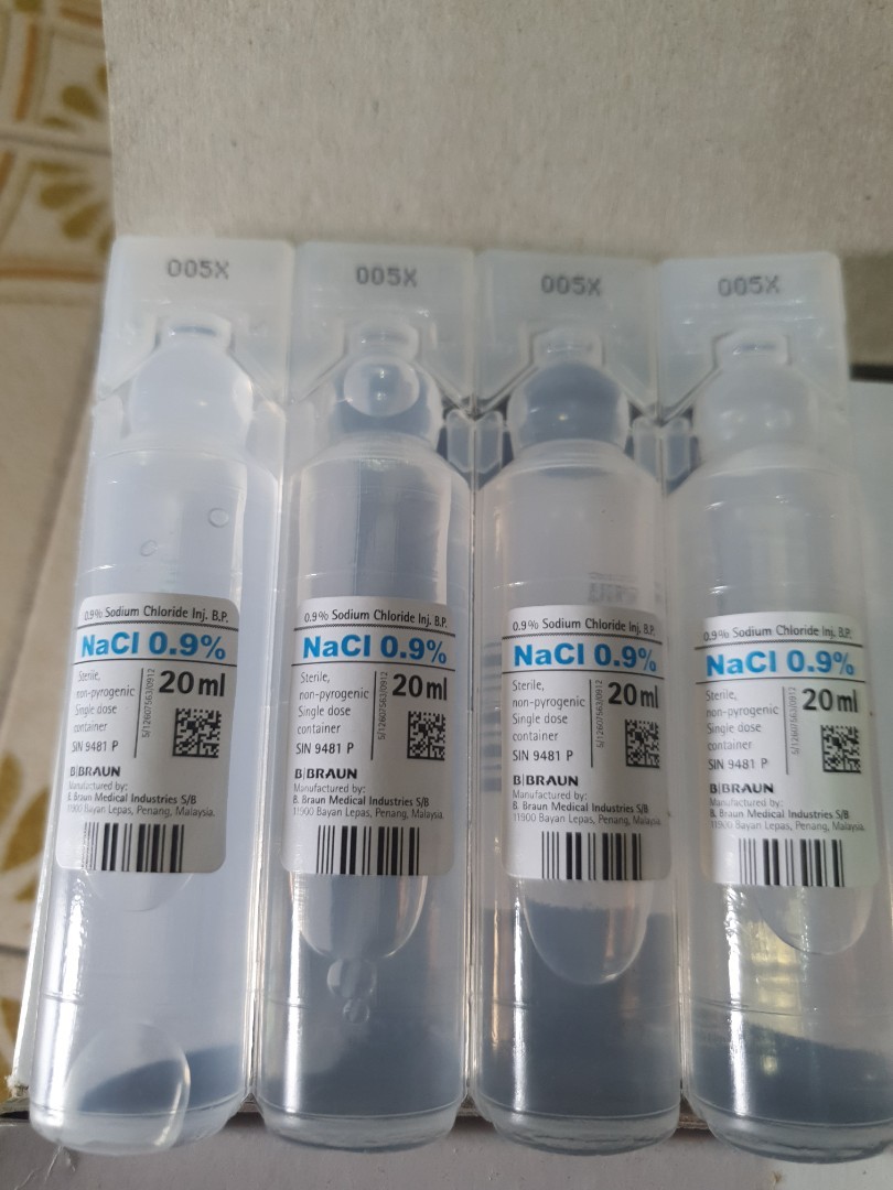 NACI 0.9% Sodium Chloride, Health & Nutrition, Medical Supplies & Tools ...