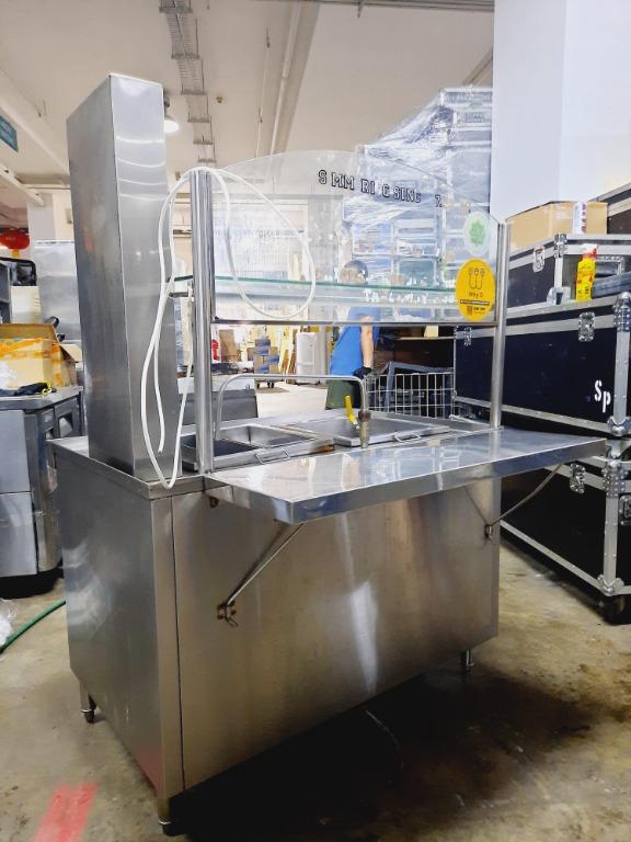 NOODLE COUNTER BOILER C/W GLASS DISPLAY & OVERHEAD COUNTER STAINLESS ...