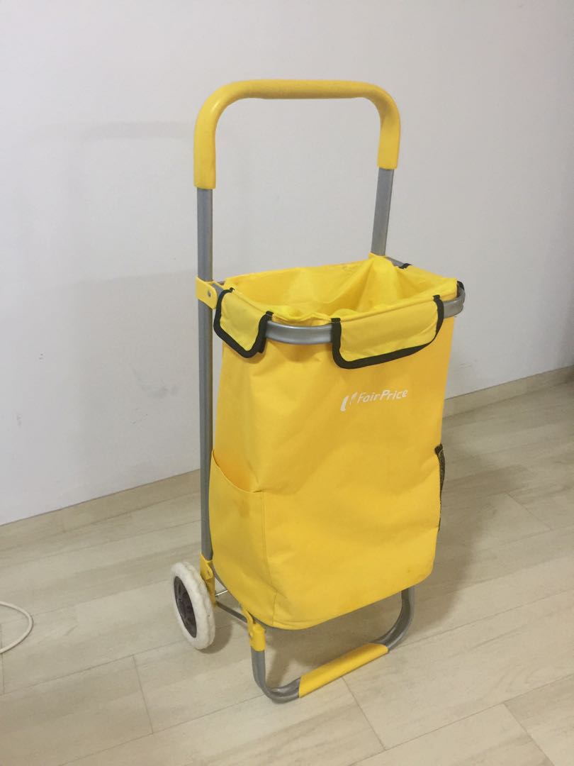 NTUC foldable shopping trolley, Furniture & Home Living, Home ...