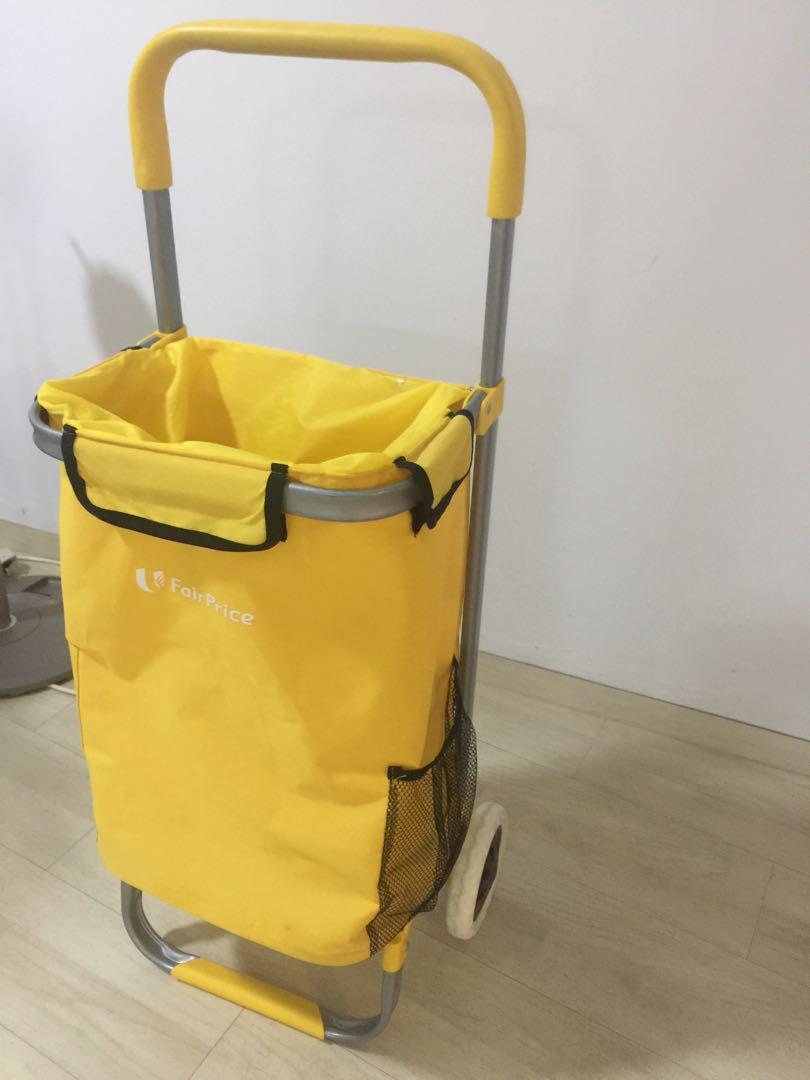 NTUC foldable shopping trolley, Furniture & Home Living, Home ...