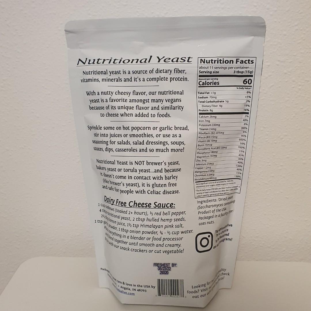 Nutritional Yeast - Foods Alive, Non-fortified, Health & Nutrition ...