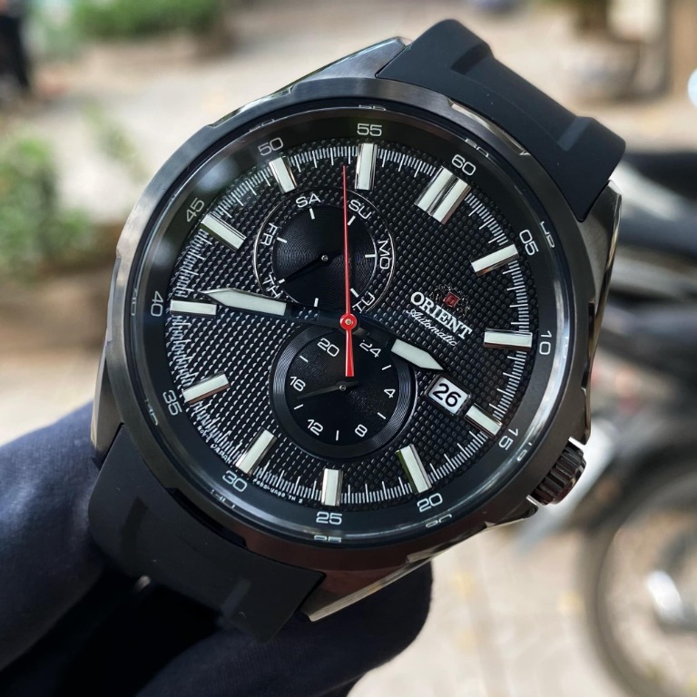 Orient Defender RA-AK0605B10B Automatic Black Silicone Analog Men's ...