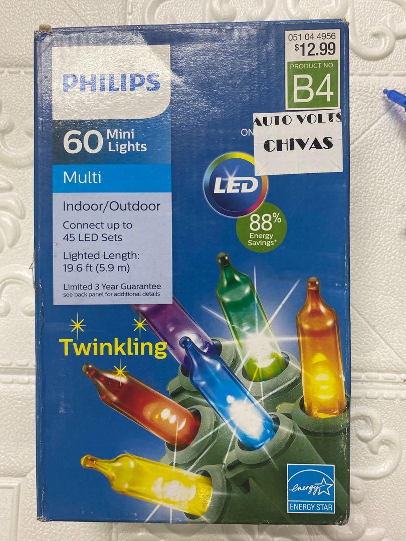 Philips 60 Mini Twinkling Lights, Furniture & Home Living, Home Decor ...