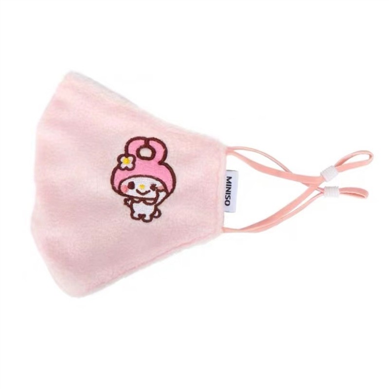 pink sanrio melody adult miniso reusable face mask, Health & Nutrition ...