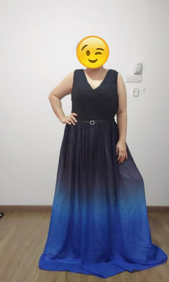 Plus size fading color prom dress, Women's Fashion, Dresses & Sets ...