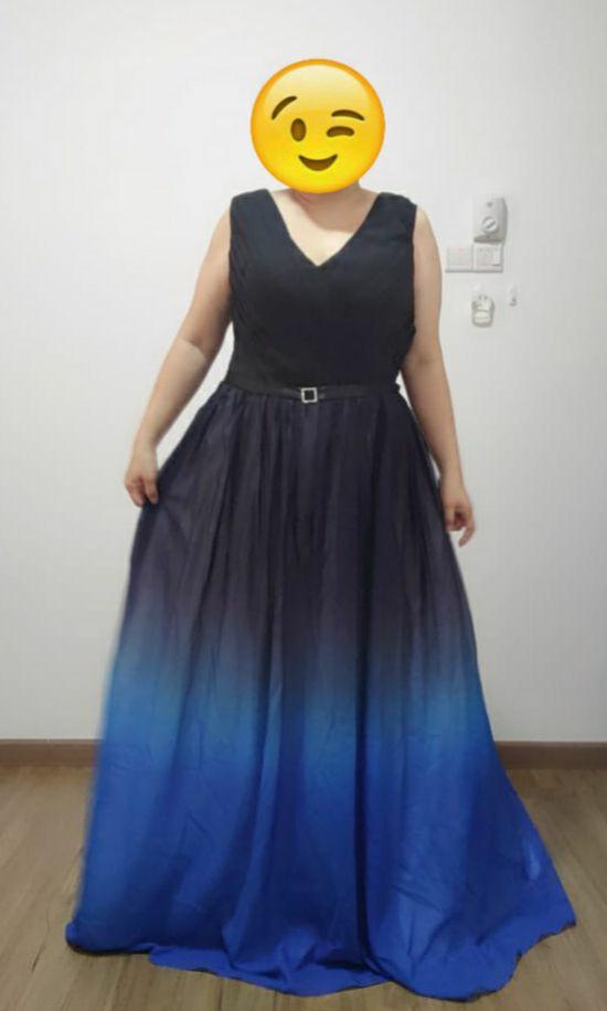 Plus size fading color prom dress, Women's Fashion, Dresses & Sets ...
