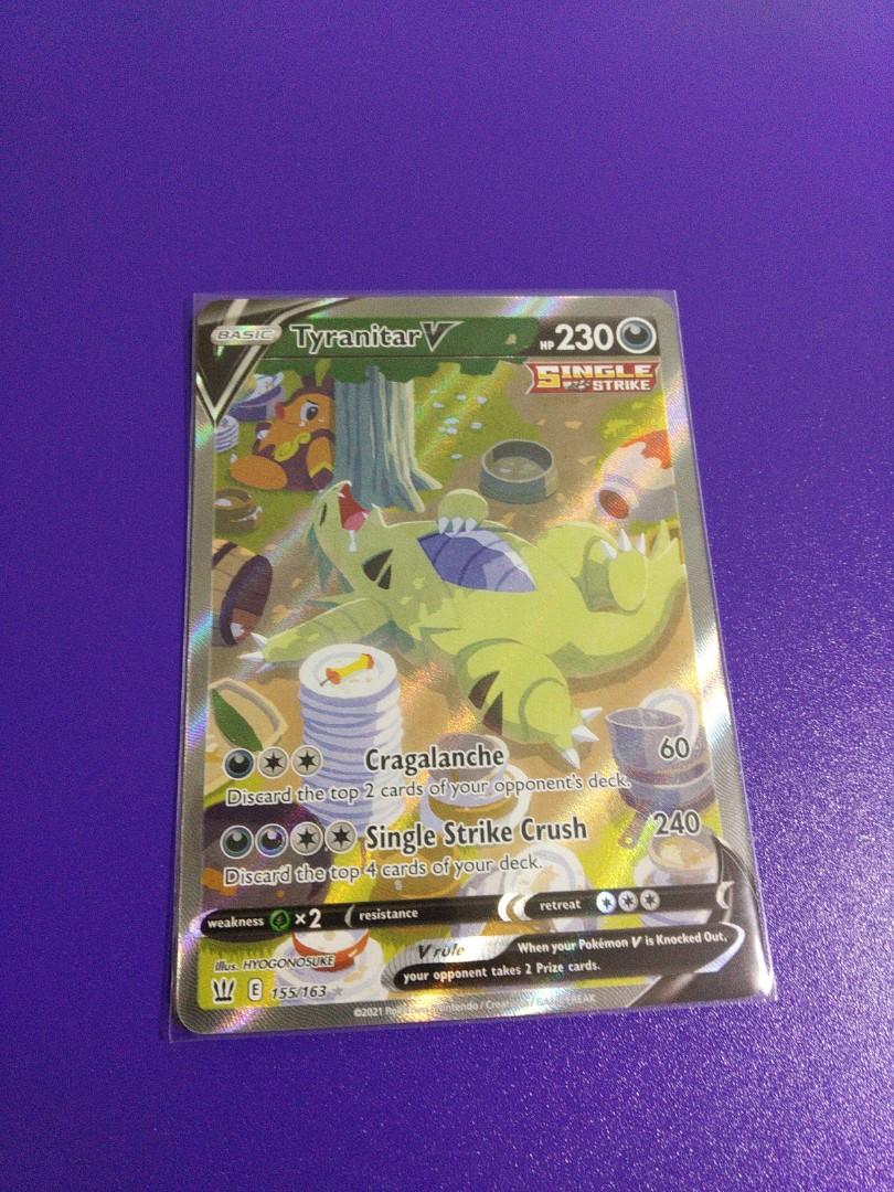 Pokemon TCG Tyranitar V Full Art AA Alternate Art Ultra Rare - SS5 ...