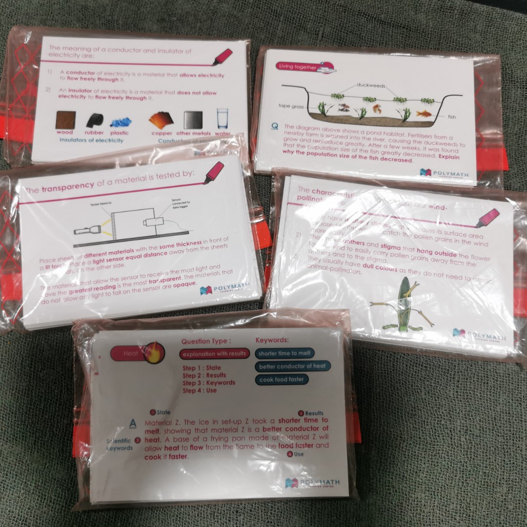 Polymath P6 PSLE Science Flash Cards, Hobbies & Toys, Books & Magazines ...
