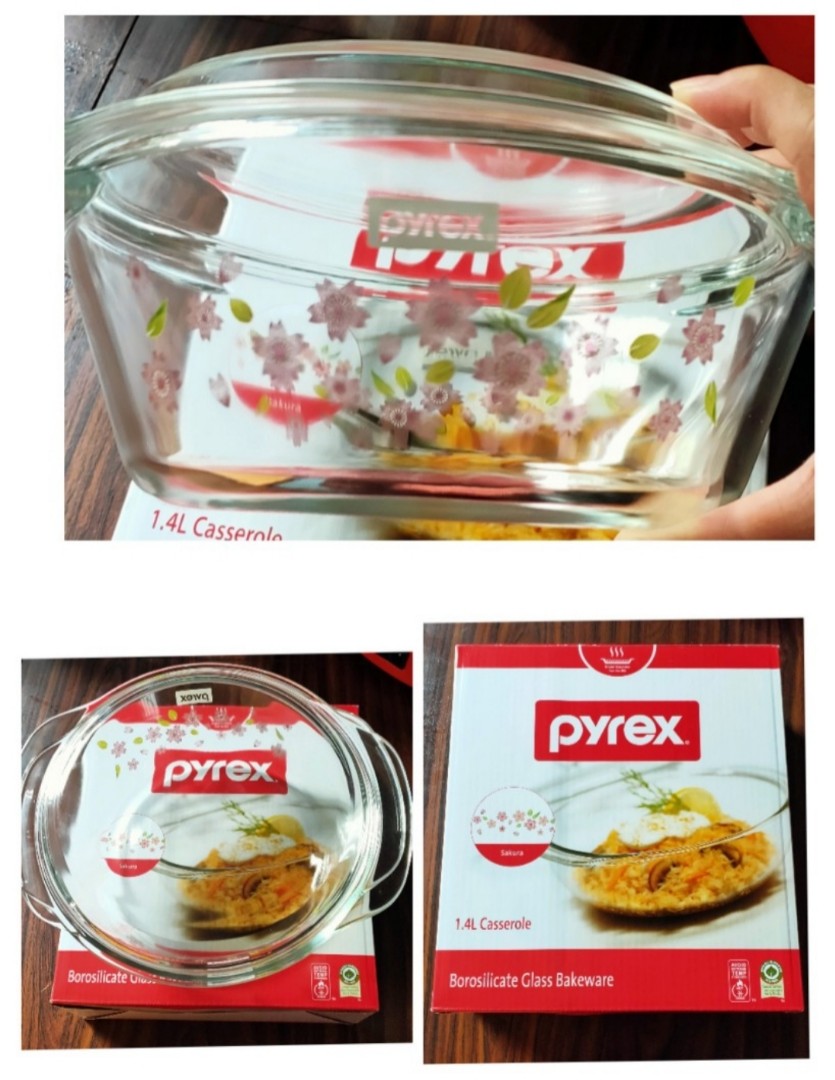 Pyrex borosilicate glass bakeware., Furniture & Home Living ...