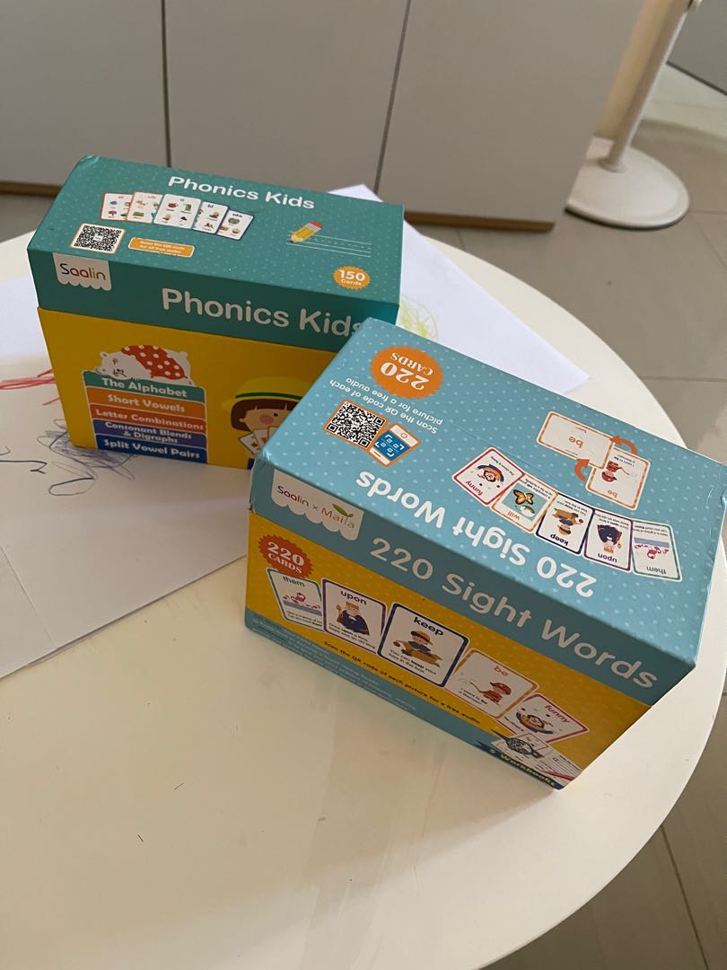 Saalin Phonics and Sightwords Cards Set, Hobbies & Toys, Books ...