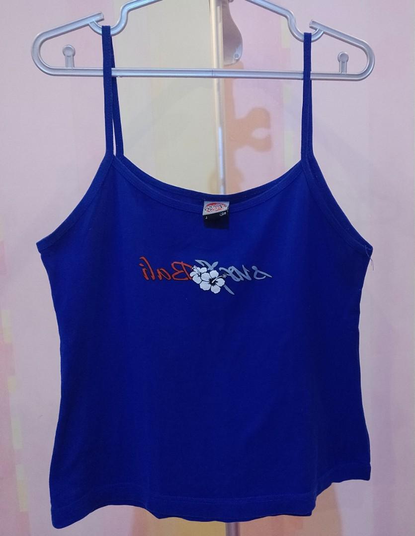 Tank Top Krisna Bali Biru tua CITT094 preloved citta, Fesyen Wanita ...