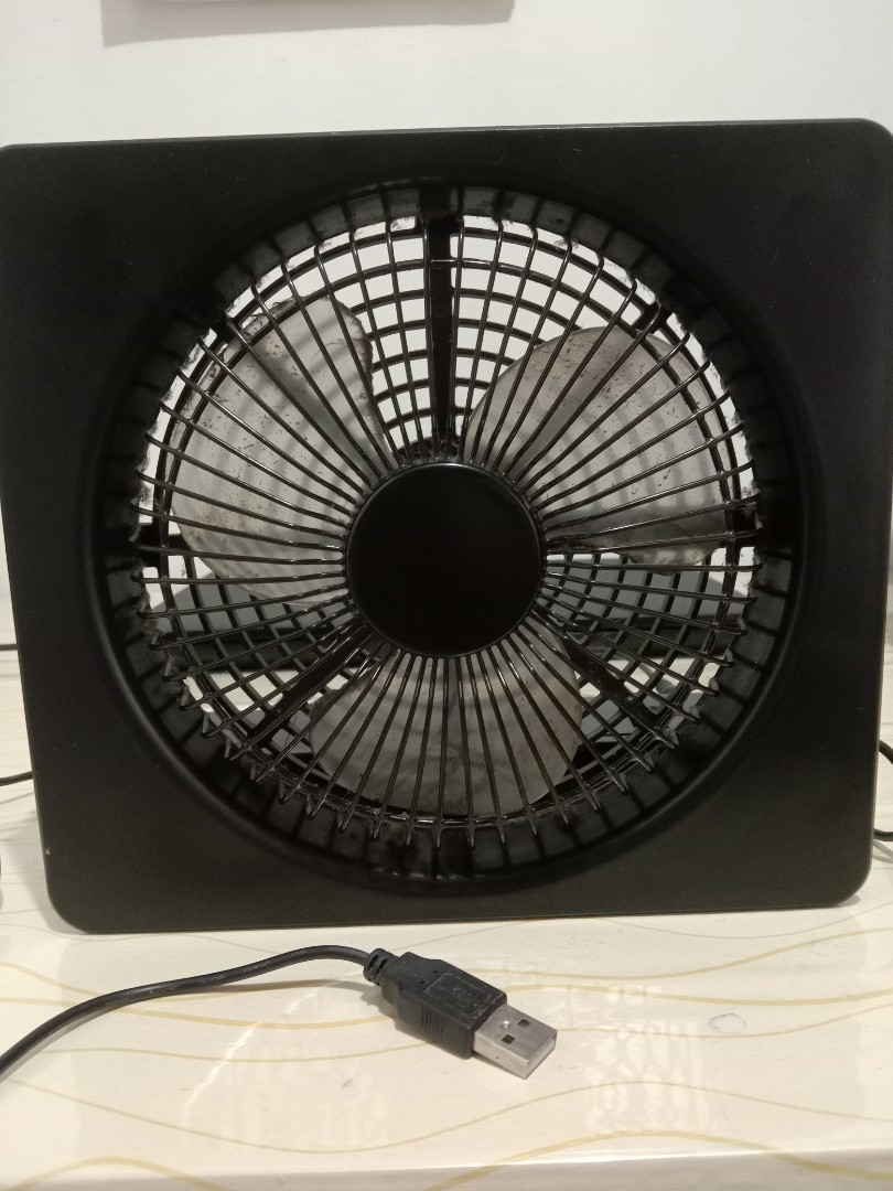 USB type square Electric fan for study table desk, Furniture & Home ...