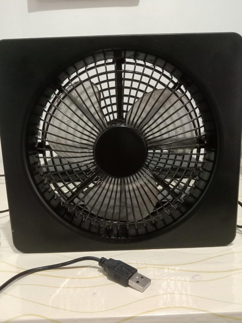 USB type square Electric fan for study table desk, Furniture & Home ...