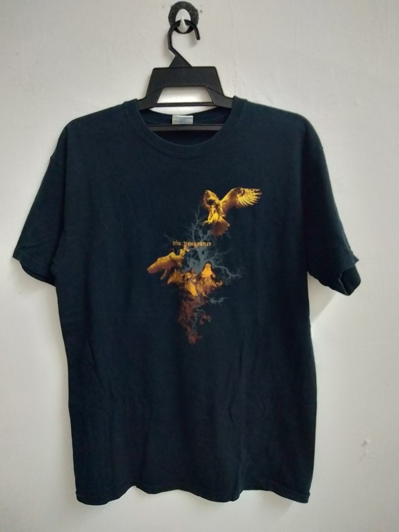 Via vengeance band shirt print lawa, Men's Fashion, Tops & Sets ...