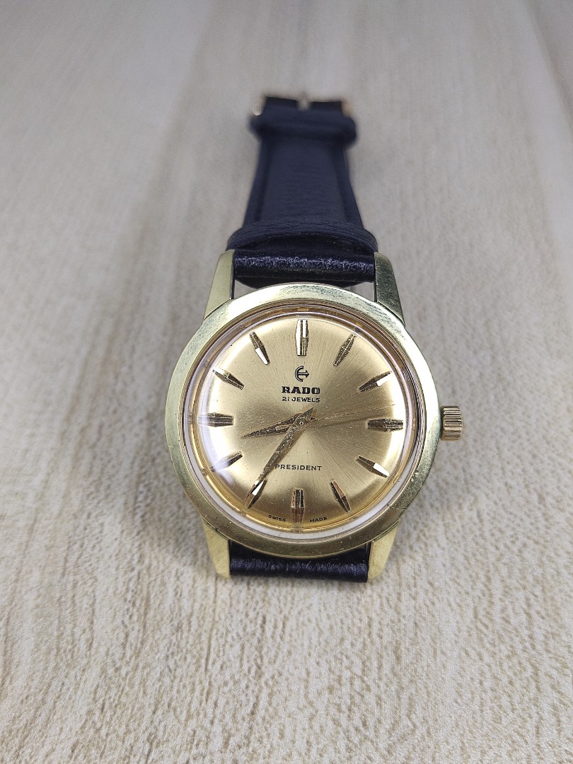 Vintage rare Rado president, Luxury, Watches on Carousell