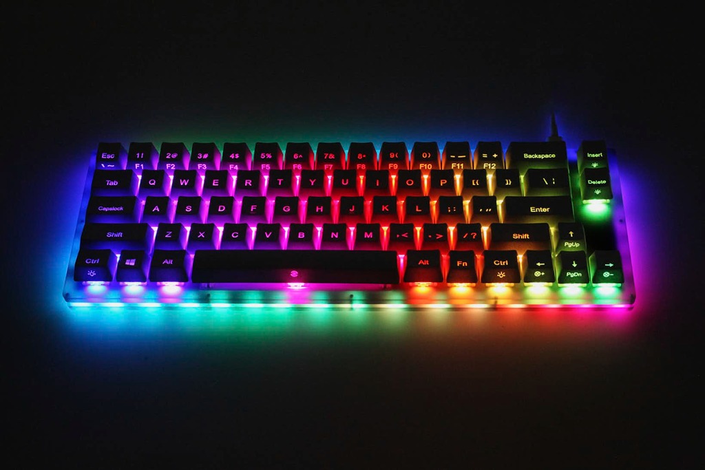 WOMIER K66 V2 HOTSWAP ACRYLIC RGB MECHANICAL KEYBOARD with Gateron PRO ...