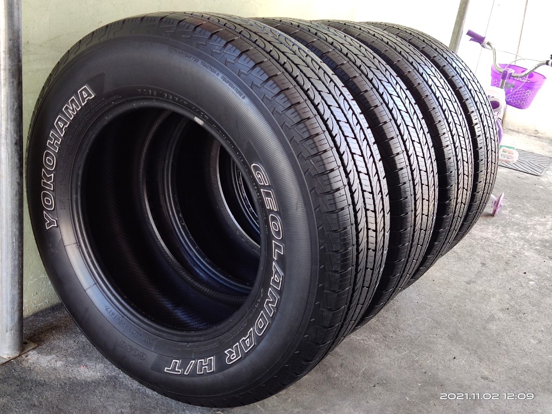Yokohama White Sidewall Tires Geolandar HT 265 65 17 suv fortuner ...