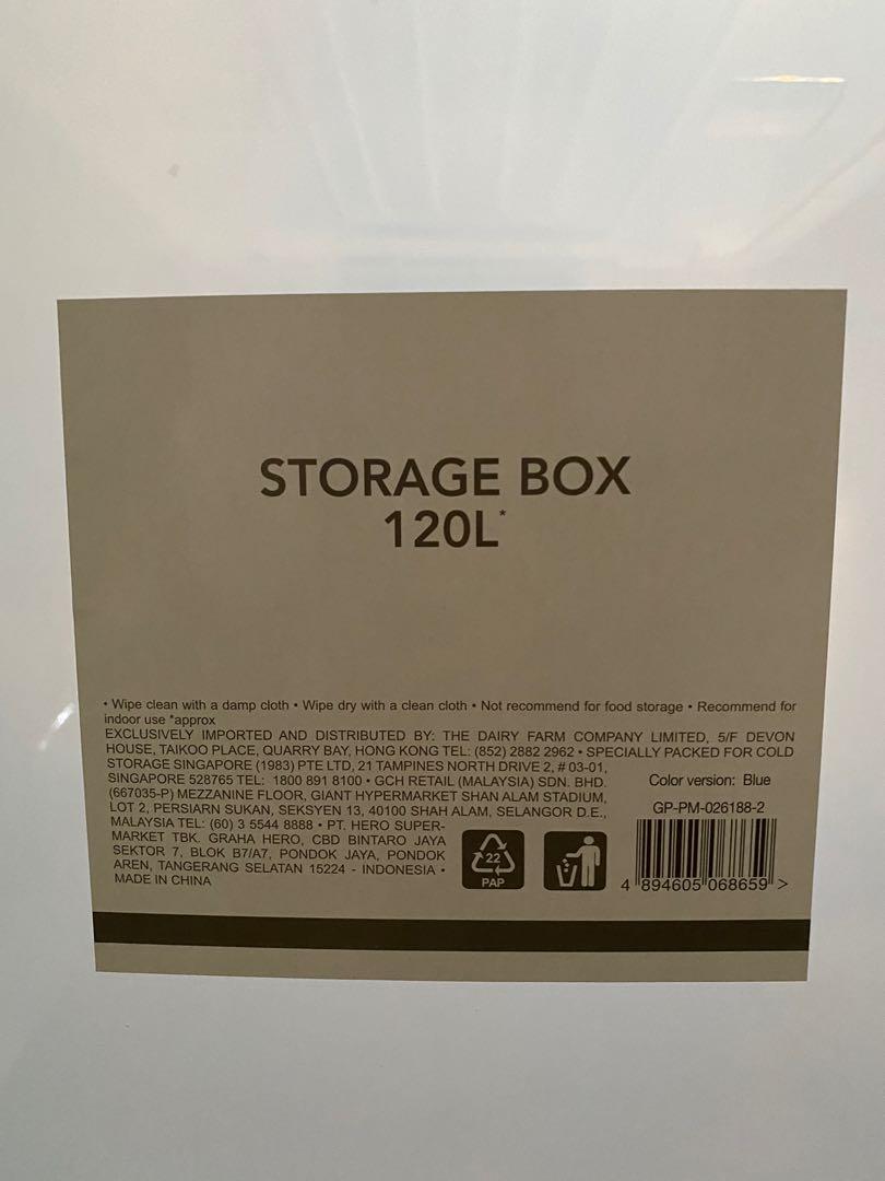 120L plastic storage box X 2 pieces, Furniture & Home Living, Home ...