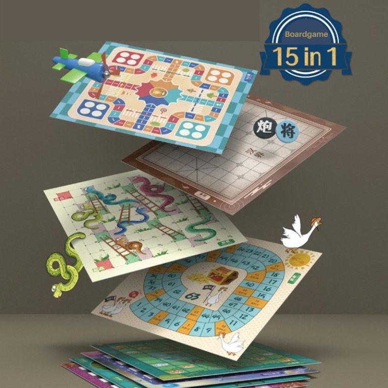 Game: 15-in-1 Board Game Book Set, Hobbies & Toys, Toys & Games on ...