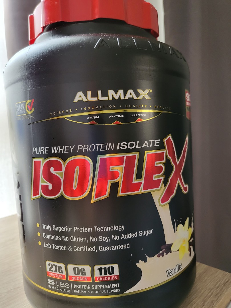 Allmax whey protein isolate, 5lbs, Health & Nutrition, Health ...