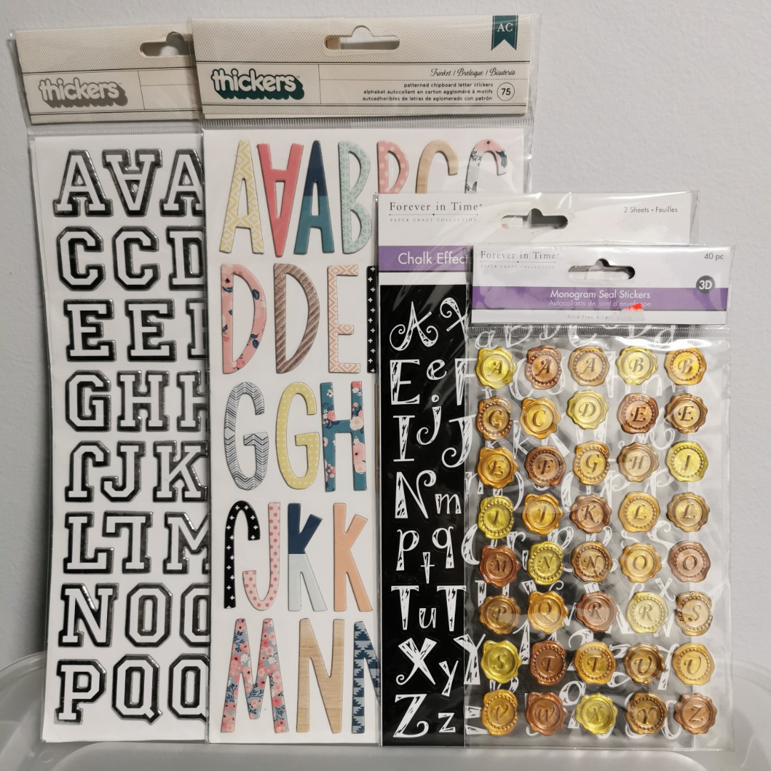 Alphabet Sticker Packs, Hobbies & Toys, Stationery & Craft, Craft ...