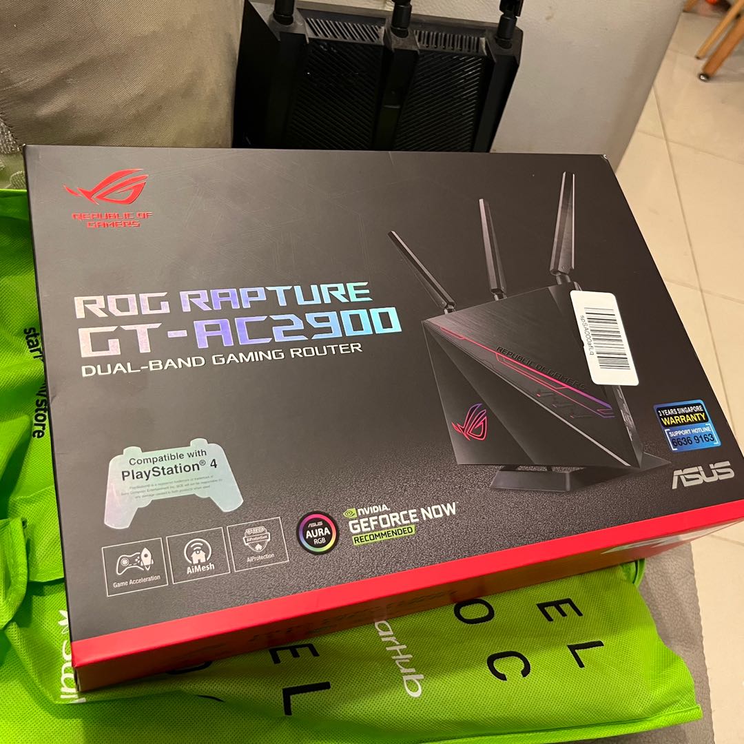Asus ROG Gaming Router - Asus GT-AC 2900, Computers & Tech, Parts ...