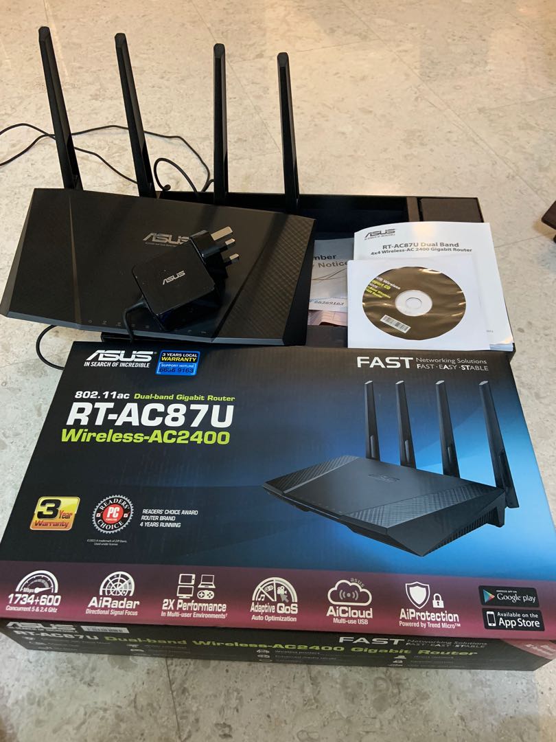 Asus RT-AC87U router, Computers & Tech, Parts & Accessories, Networking ...