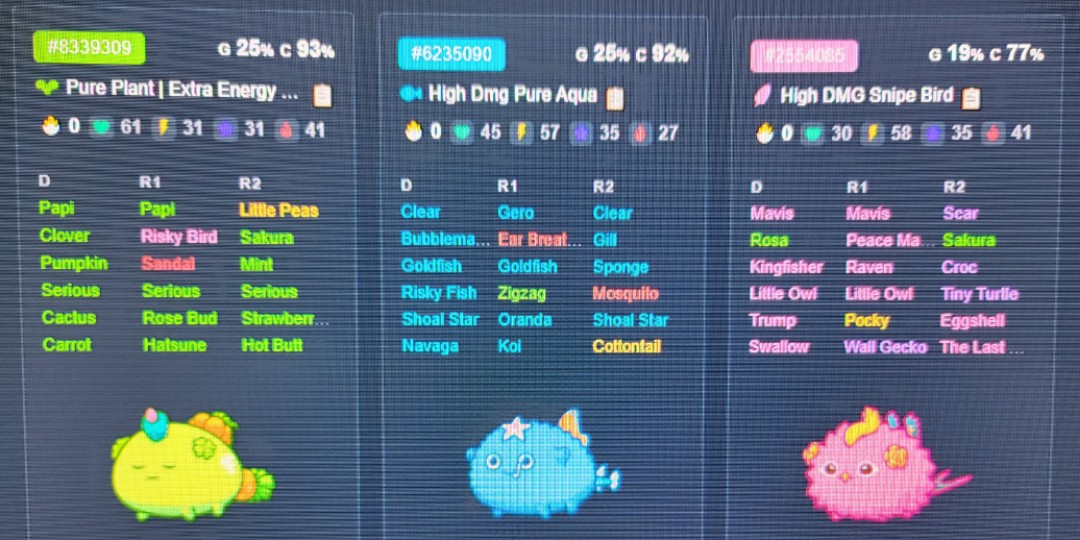 Axie Infinity Starter Team, Video Gaming, Gaming Accessories, In-Game ...