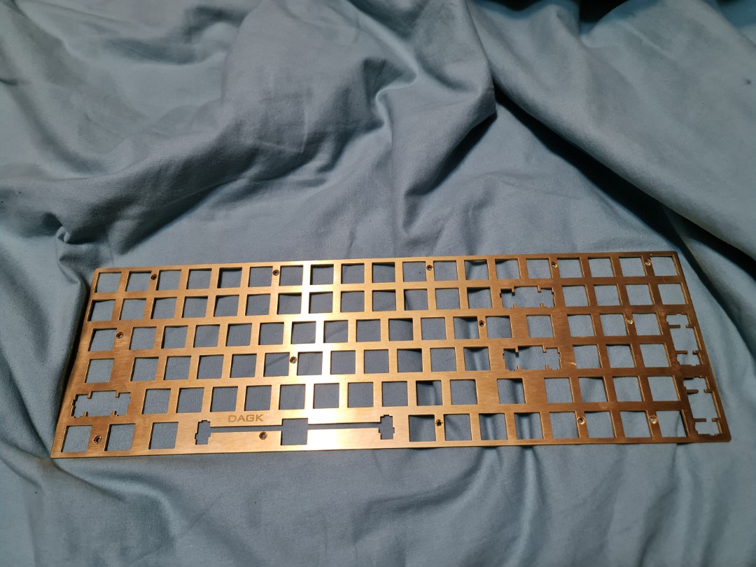 Brass keyboard plate 96 layout 100 key, Computers & Tech, Parts ...
