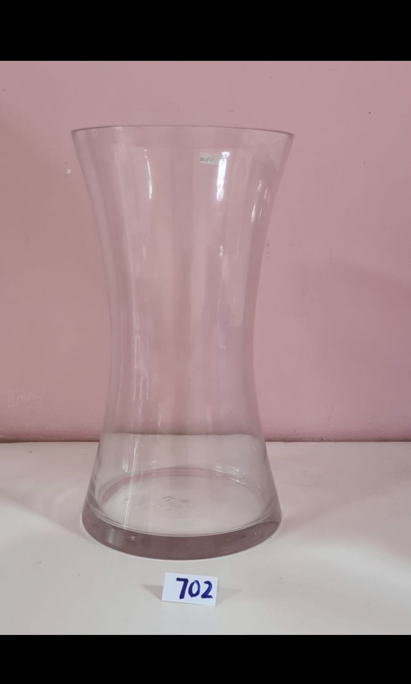 Clear Concave glass vase, Furniture & Home Living, Home Decor, Vases ...